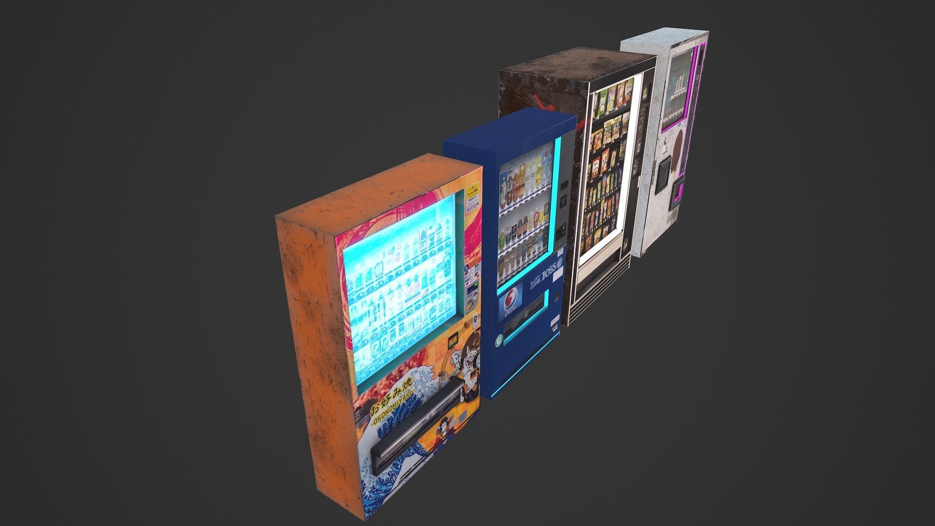 3D model Vending Machine Pack VR / AR / low-poly | CGTrader