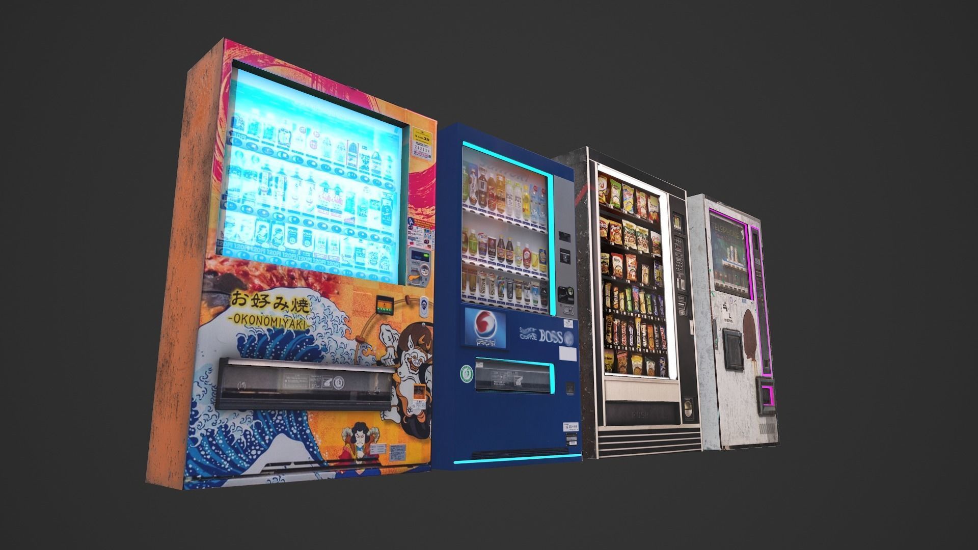 3D model Vending Machine Pack VR / AR / low-poly | CGTrader