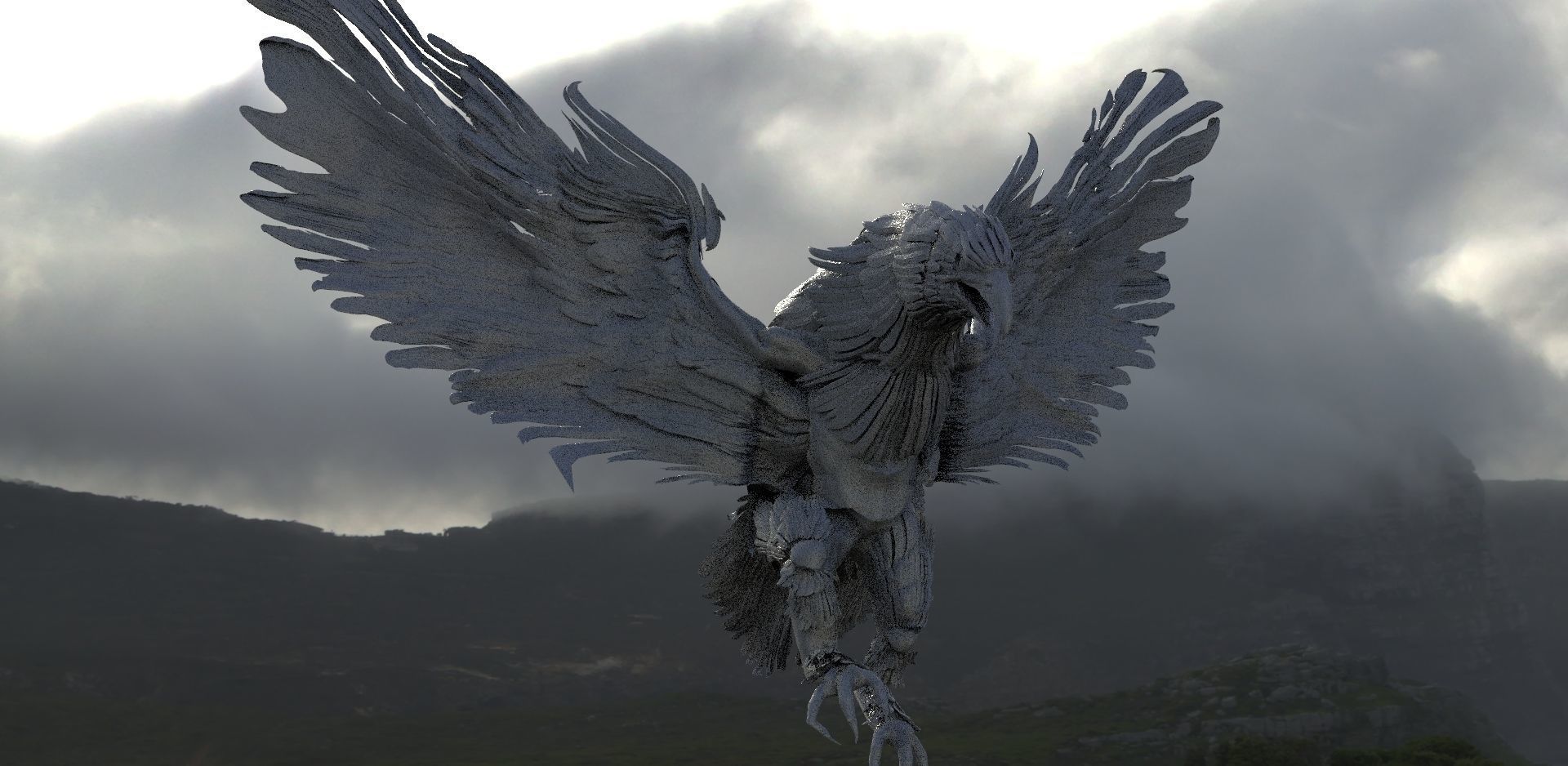 Phoenix Rising women model with phoenix 3D model | CGTrader