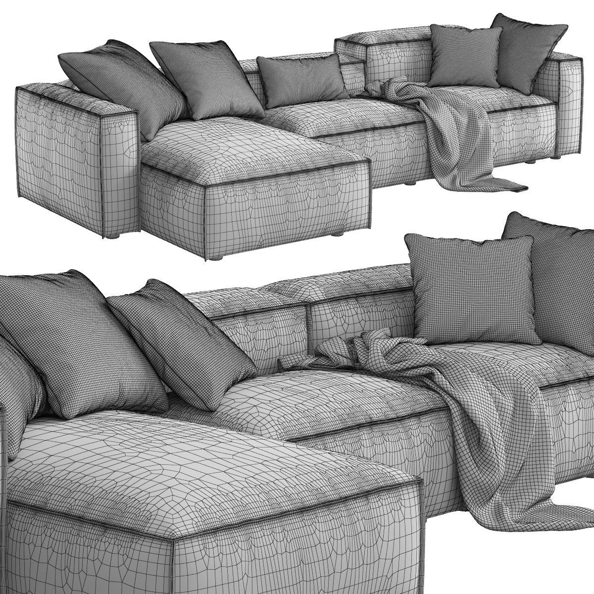 DallAgnese Comfort Corner Sofa 3D model | CGTrader