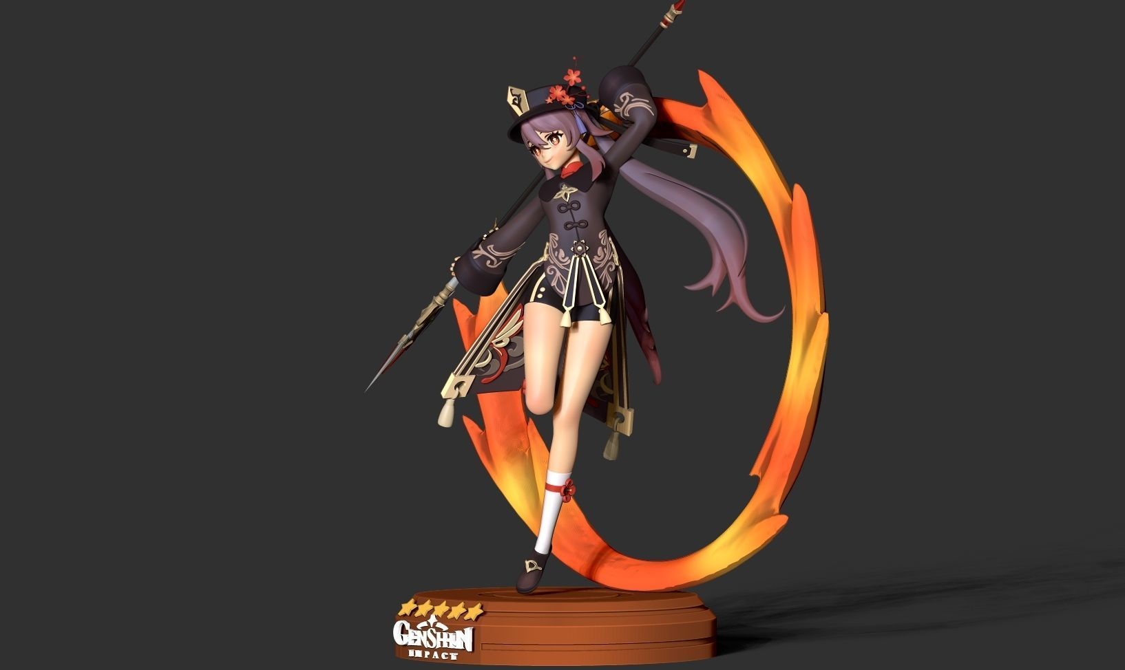 Hu Tao - Genshin Impact Fanart 3D model 3D printable | CGTrader
