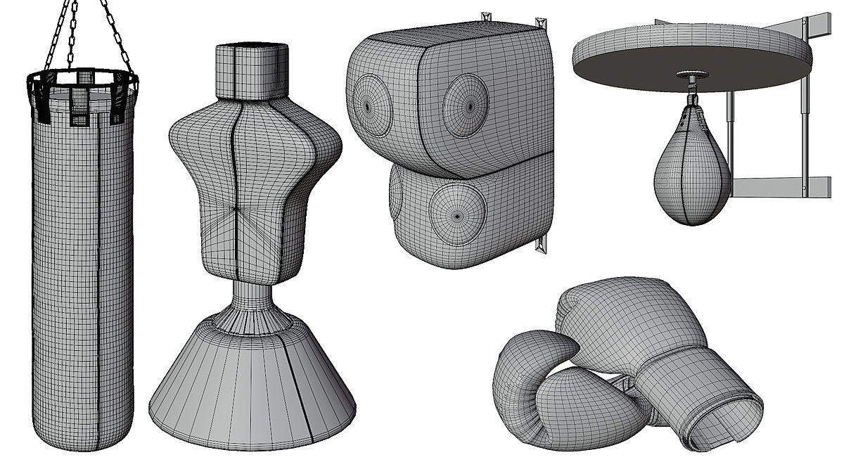 Boxing Equipment BLENDER 3D Model Cycles 3D model | CGTrader