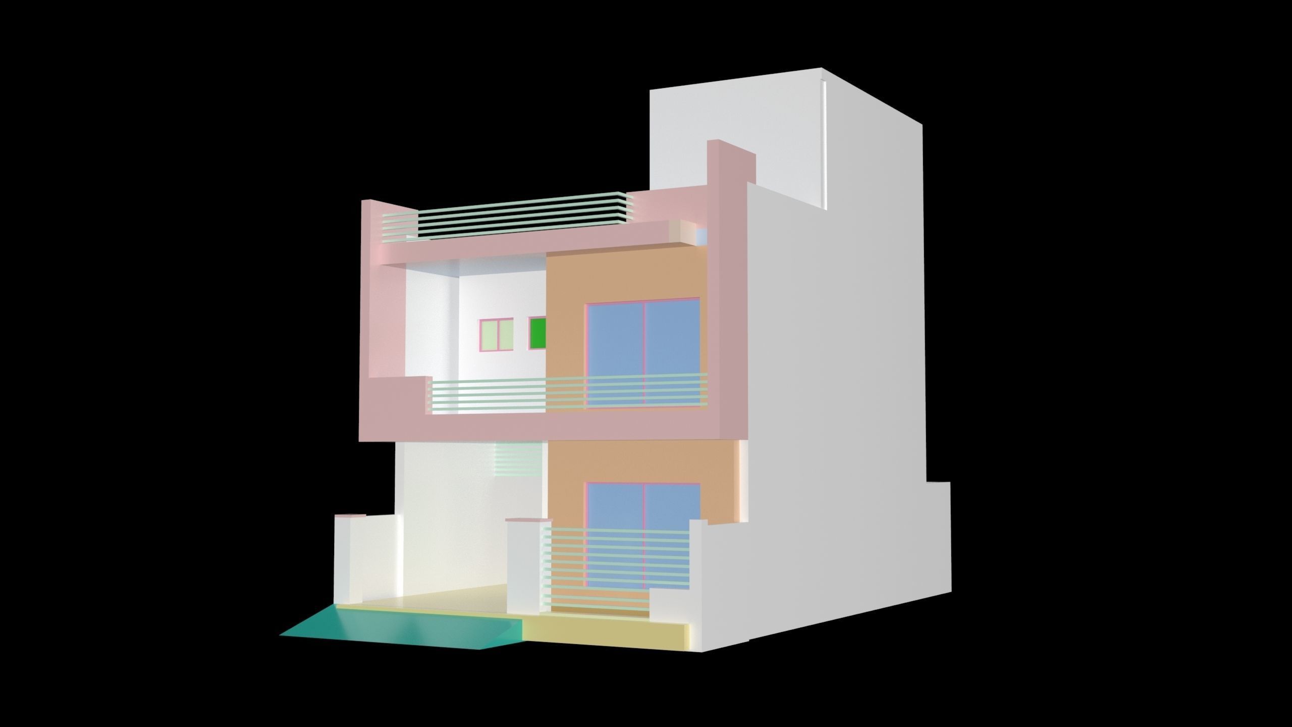 Exterior Design Modeling of a House 3D model | CGTrader