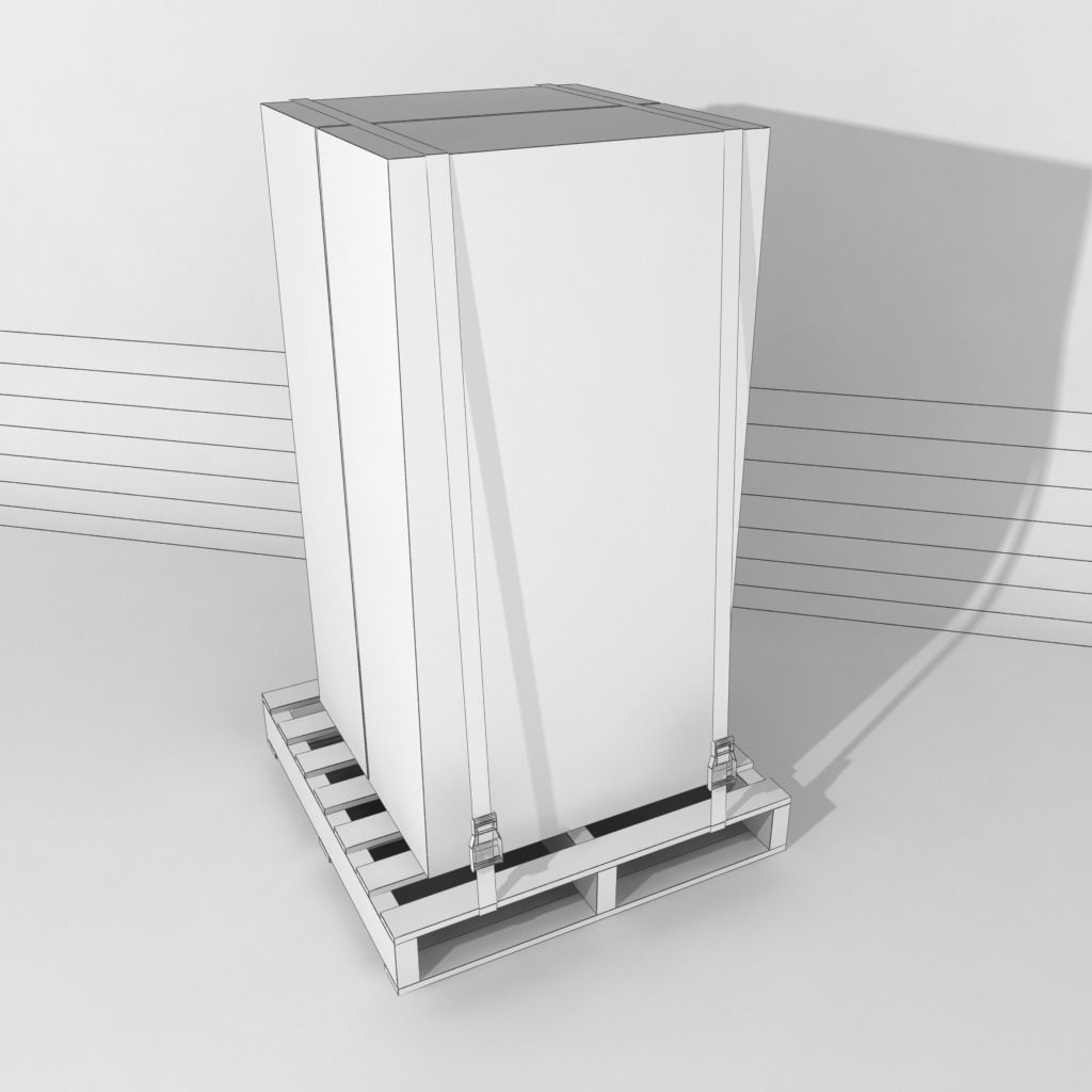 3D model pallets with large boxes for dispatch VR / AR / low-poly ...