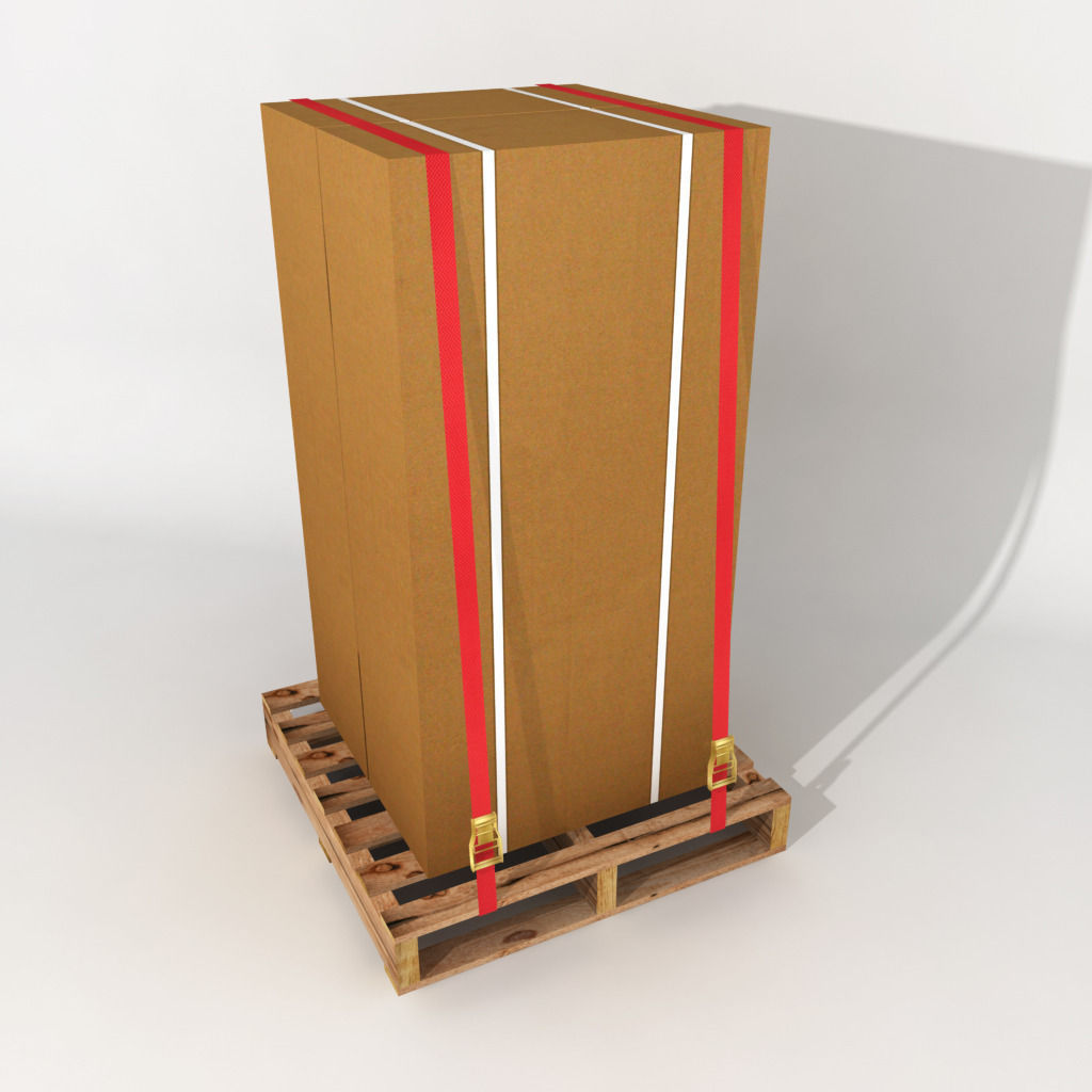 3D model pallets with large boxes for dispatch VR / AR / low-poly ...