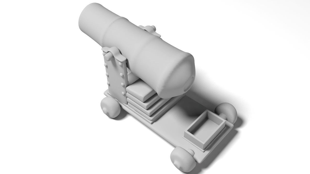 war cannon for 3D print 3D model 3D printable | CGTrader