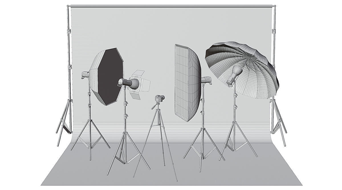 Photo Studio Kit BLENDER 3D Model Cycles 3D model | CGTrader