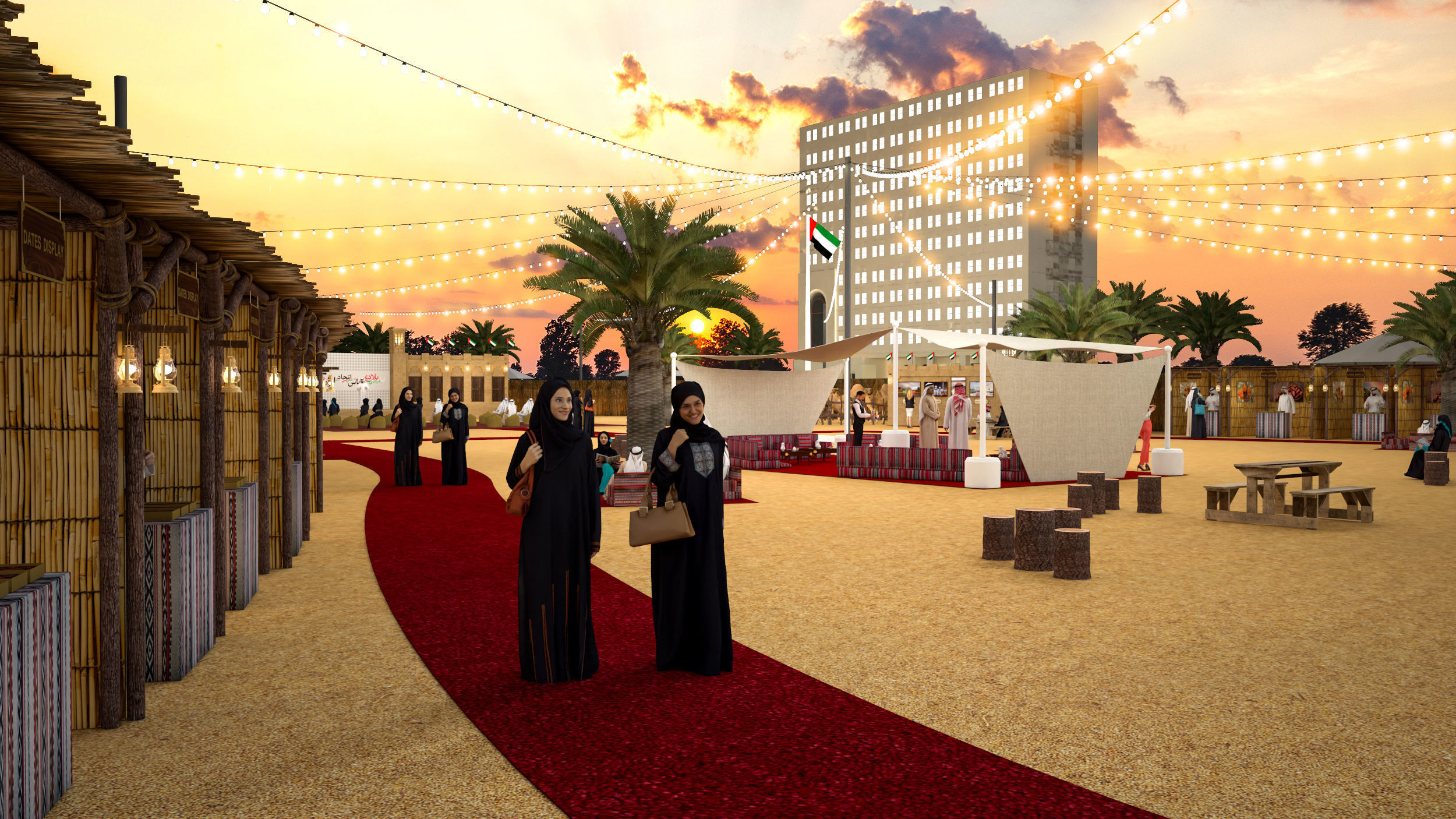 Arabian Village festival 3D model | CGTrader