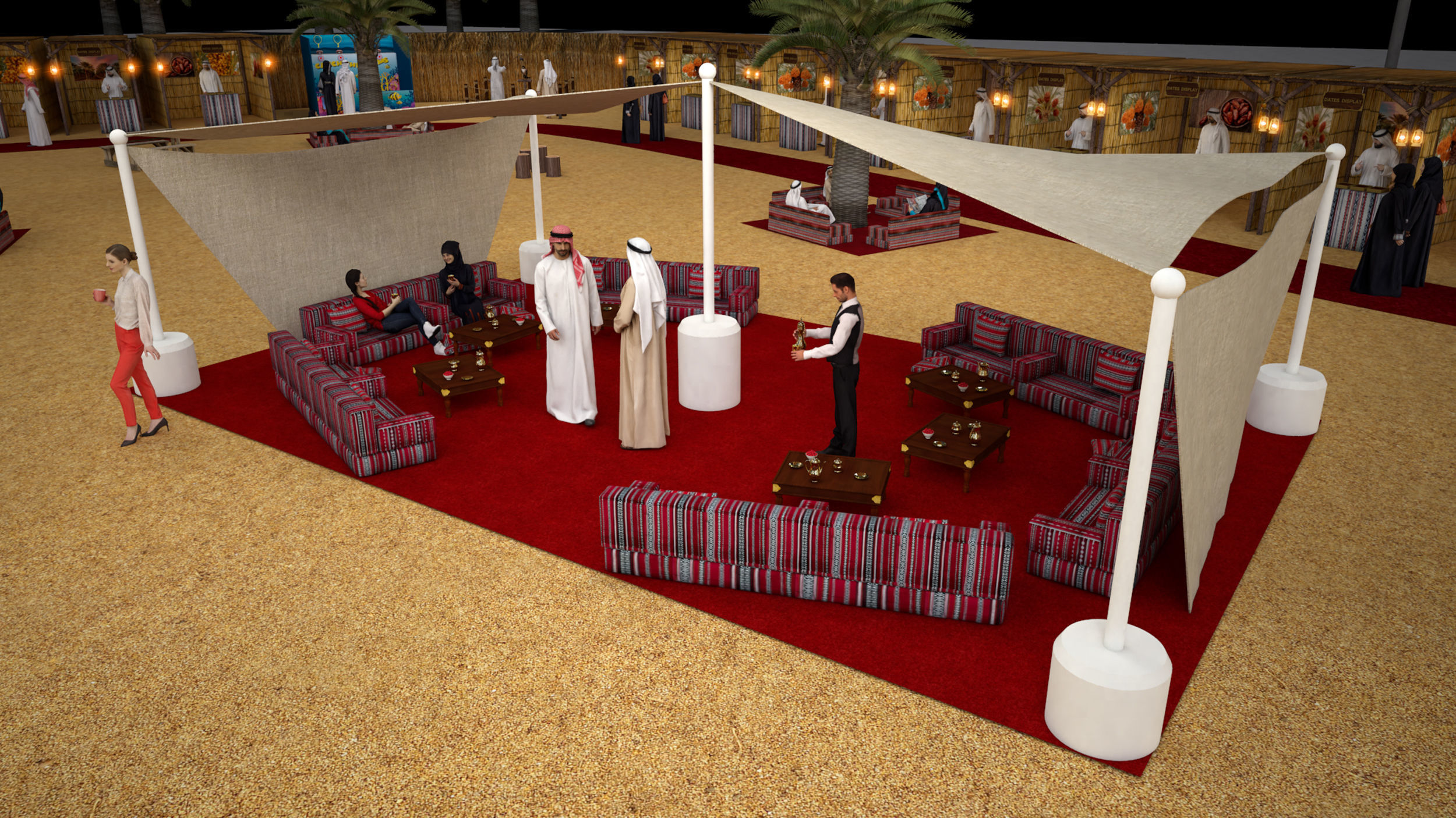 Arabian Village festival 3D model | CGTrader