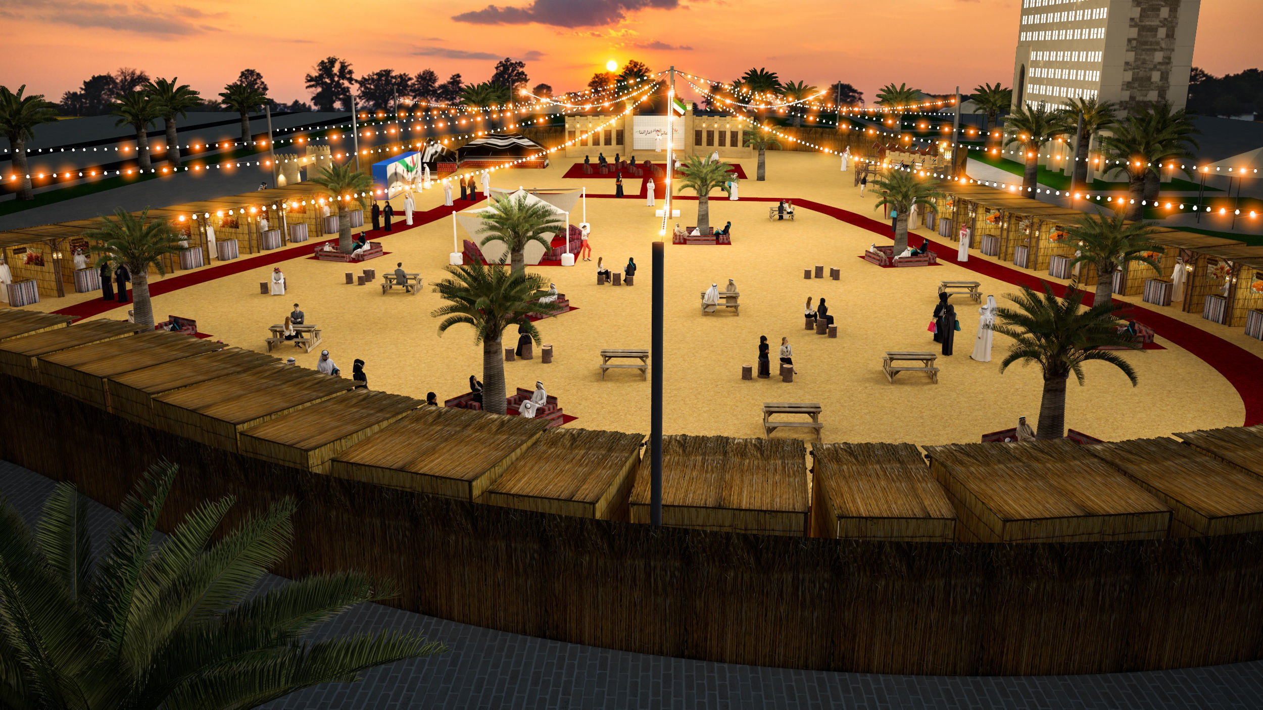 Arabian Village festival 3D model | CGTrader