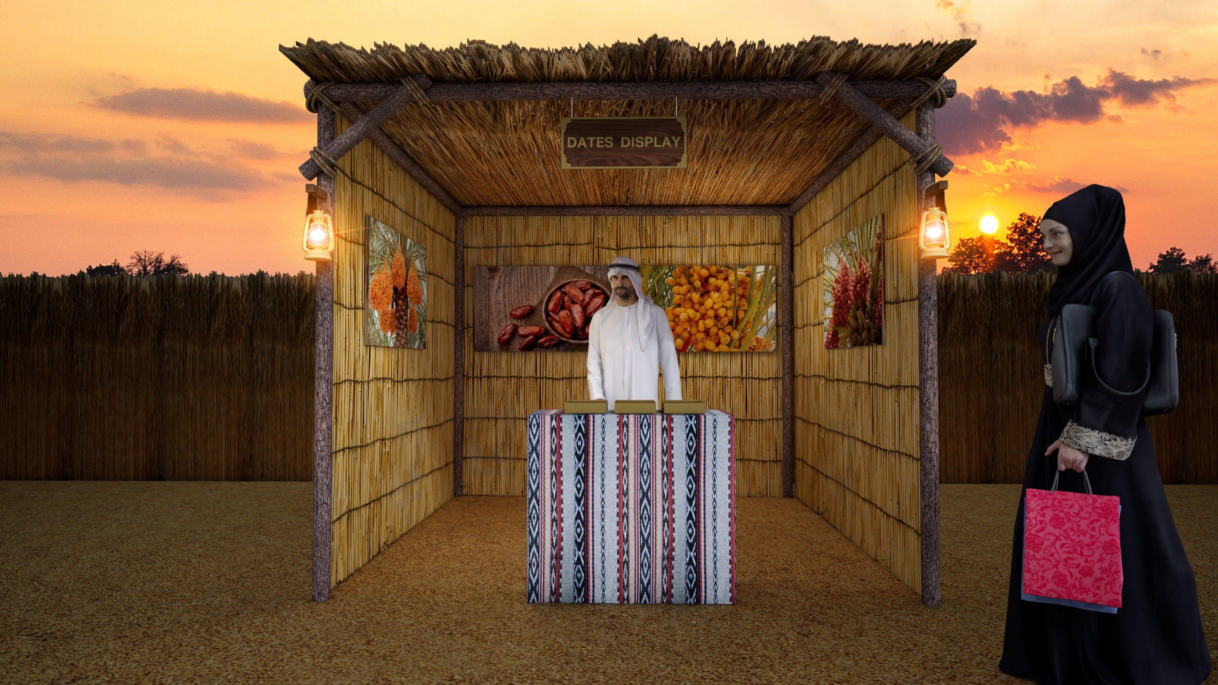 Arabian Village festival 3D model | CGTrader