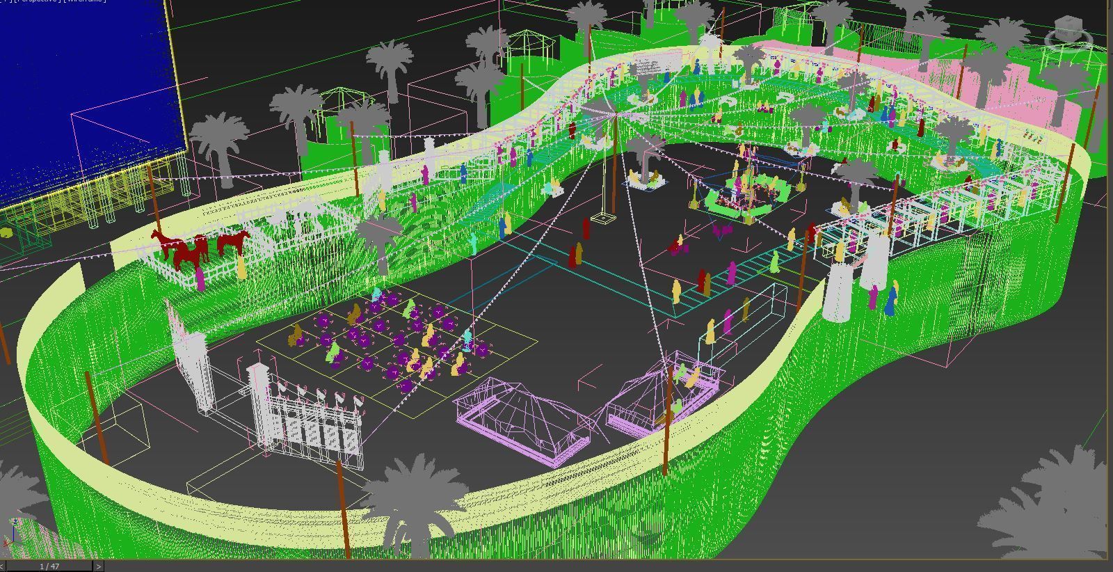 Arabian Village festival 3D model | CGTrader