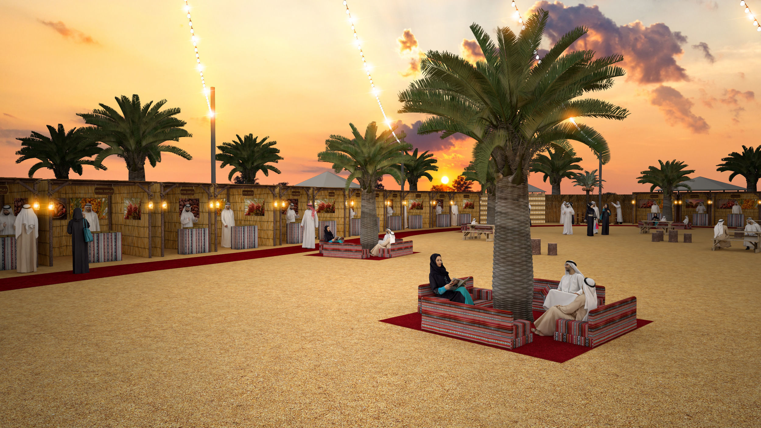 Arabian Village festival 3D model | CGTrader