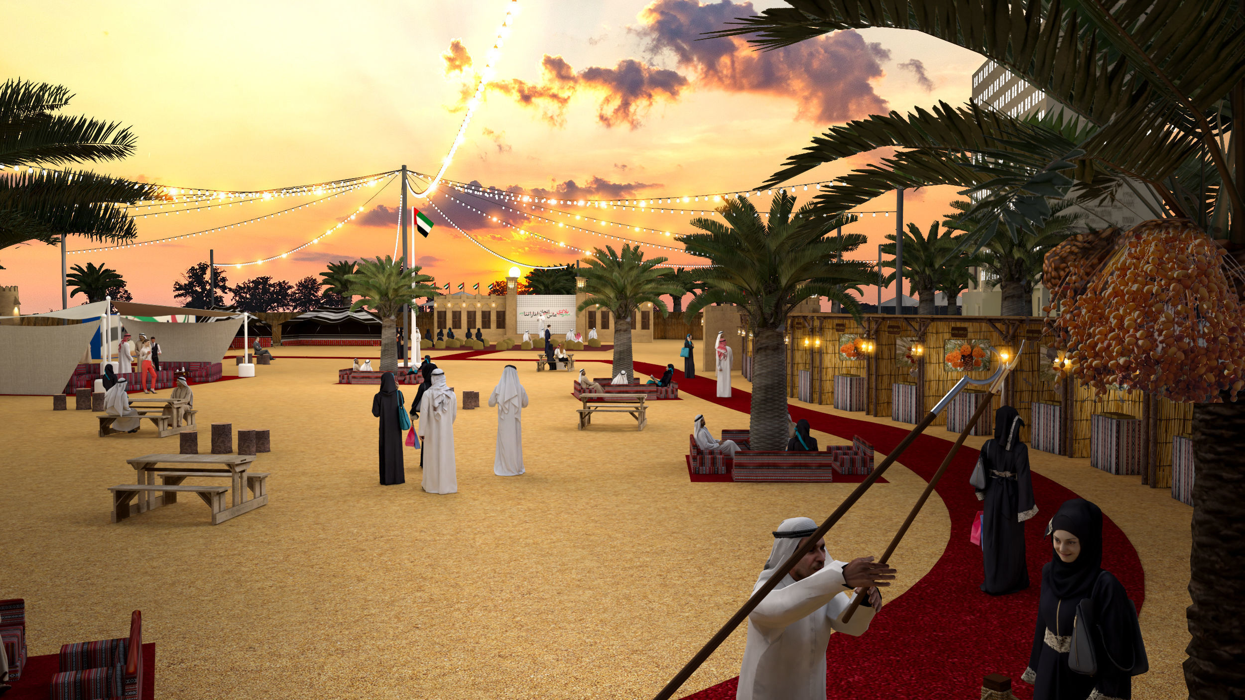 Arabian Village festival 3D model | CGTrader