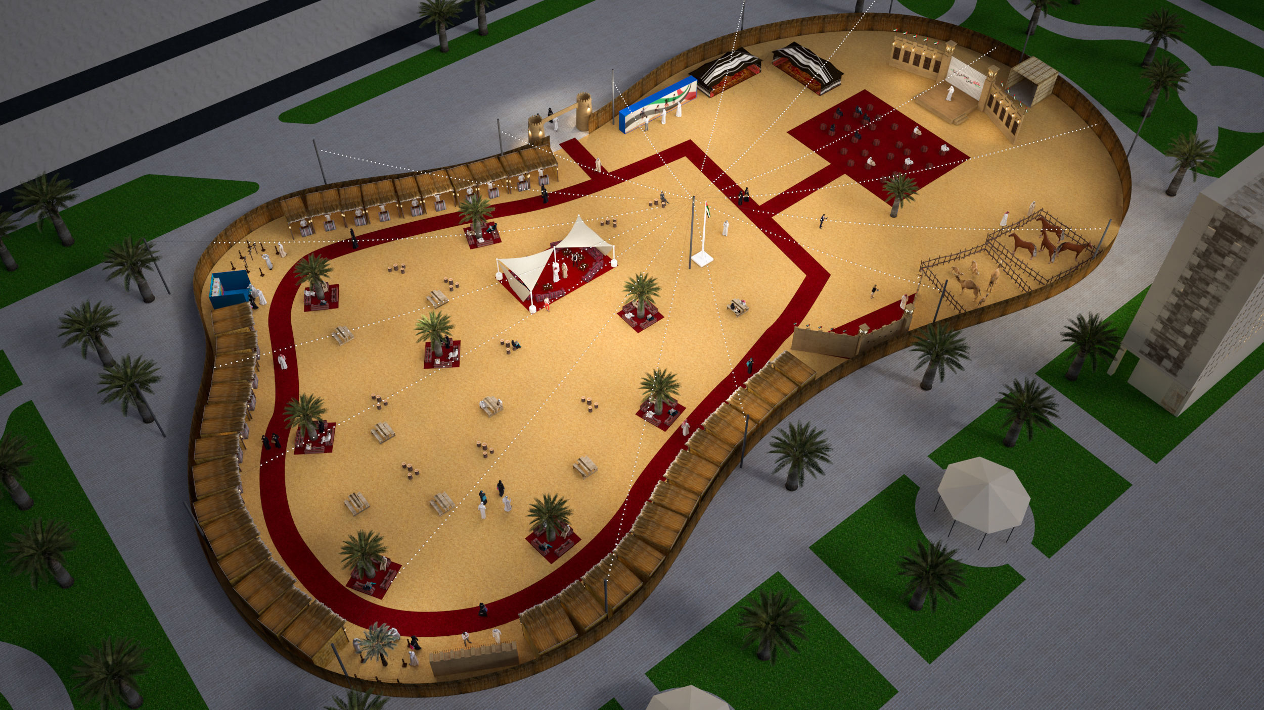 Arabian Village festival 3D model | CGTrader