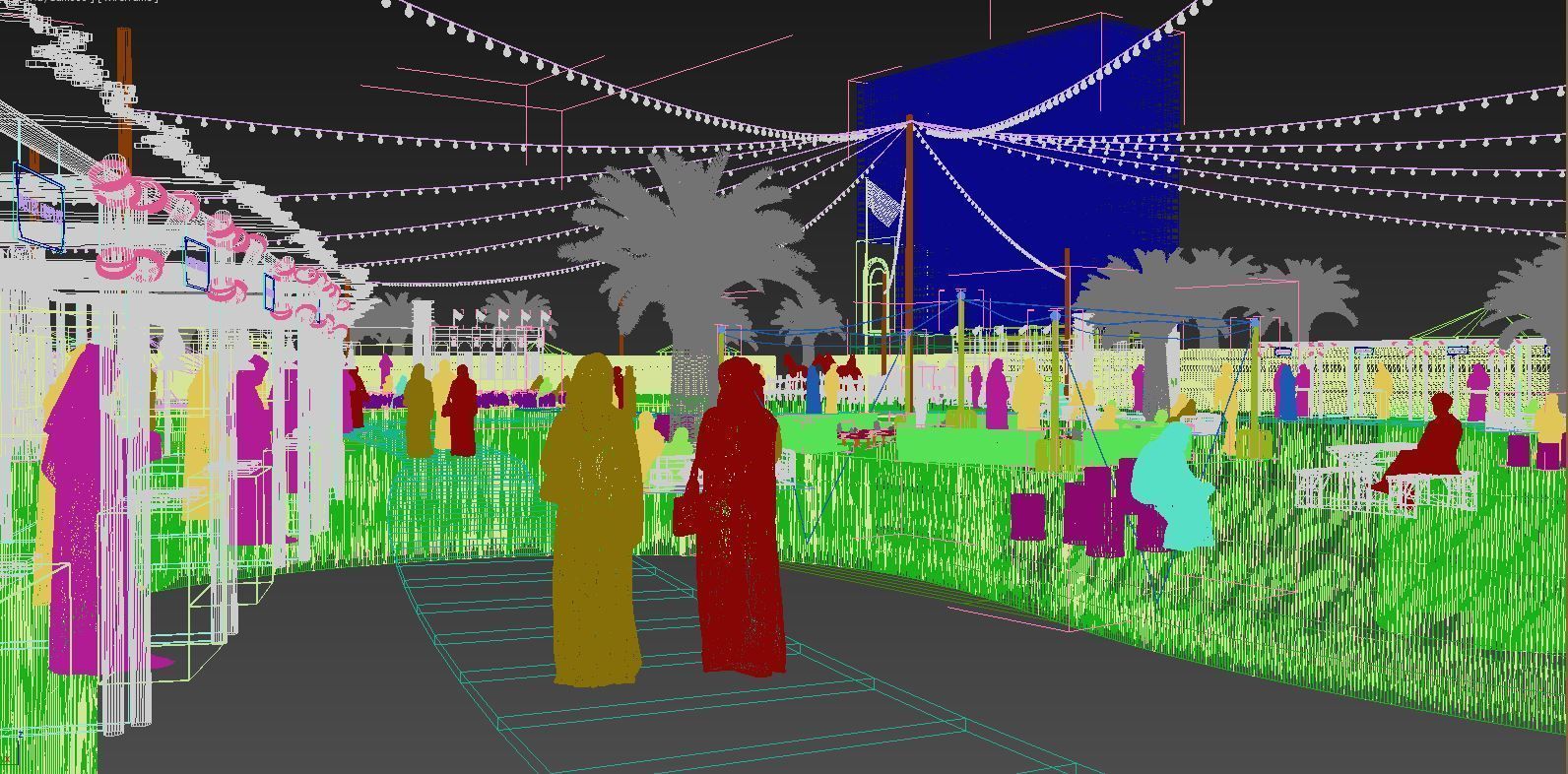 Arabian Village festival 3D model | CGTrader