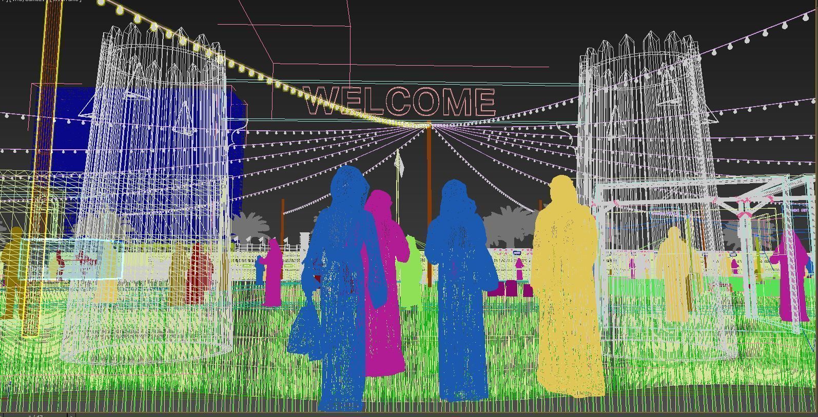 Arabian Village festival 3D model | CGTrader