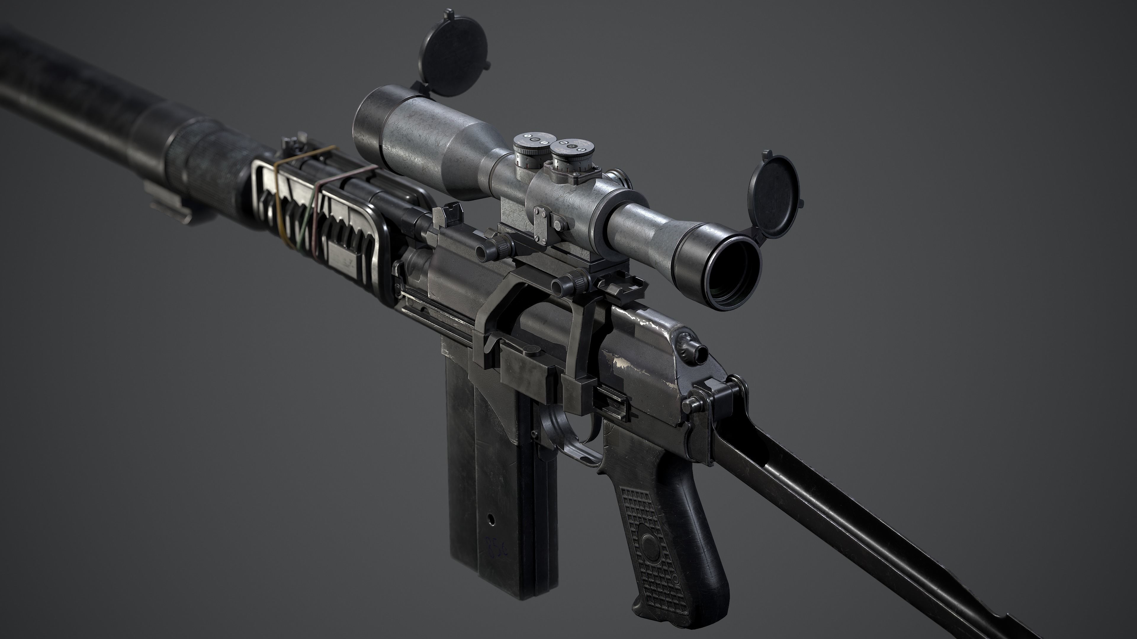 3D model VSK-94 sniper rifle VR / AR / low-poly | CGTrader