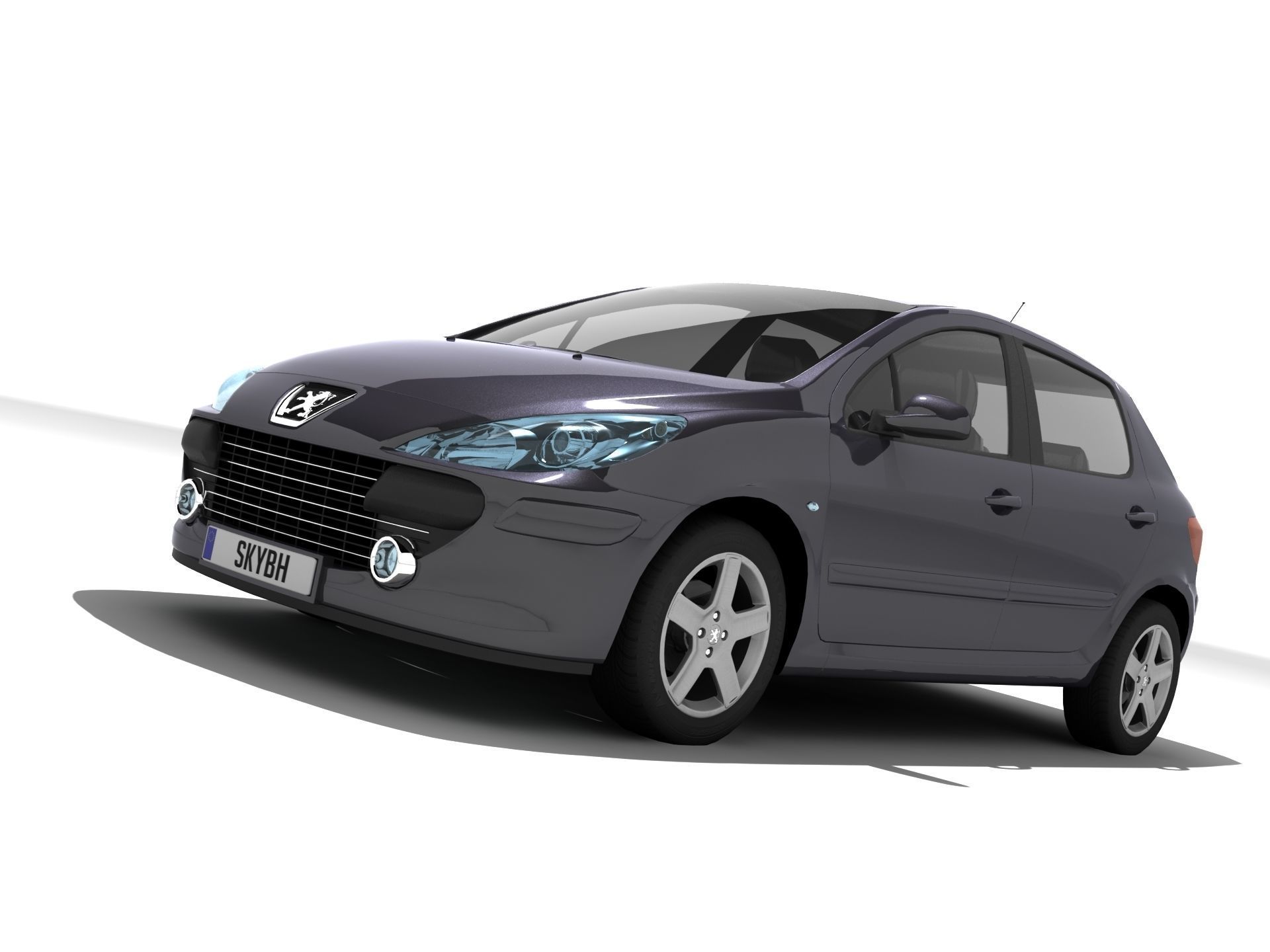 3D model Peugeot 307 Sport pack VR / AR / low-poly | CGTrader