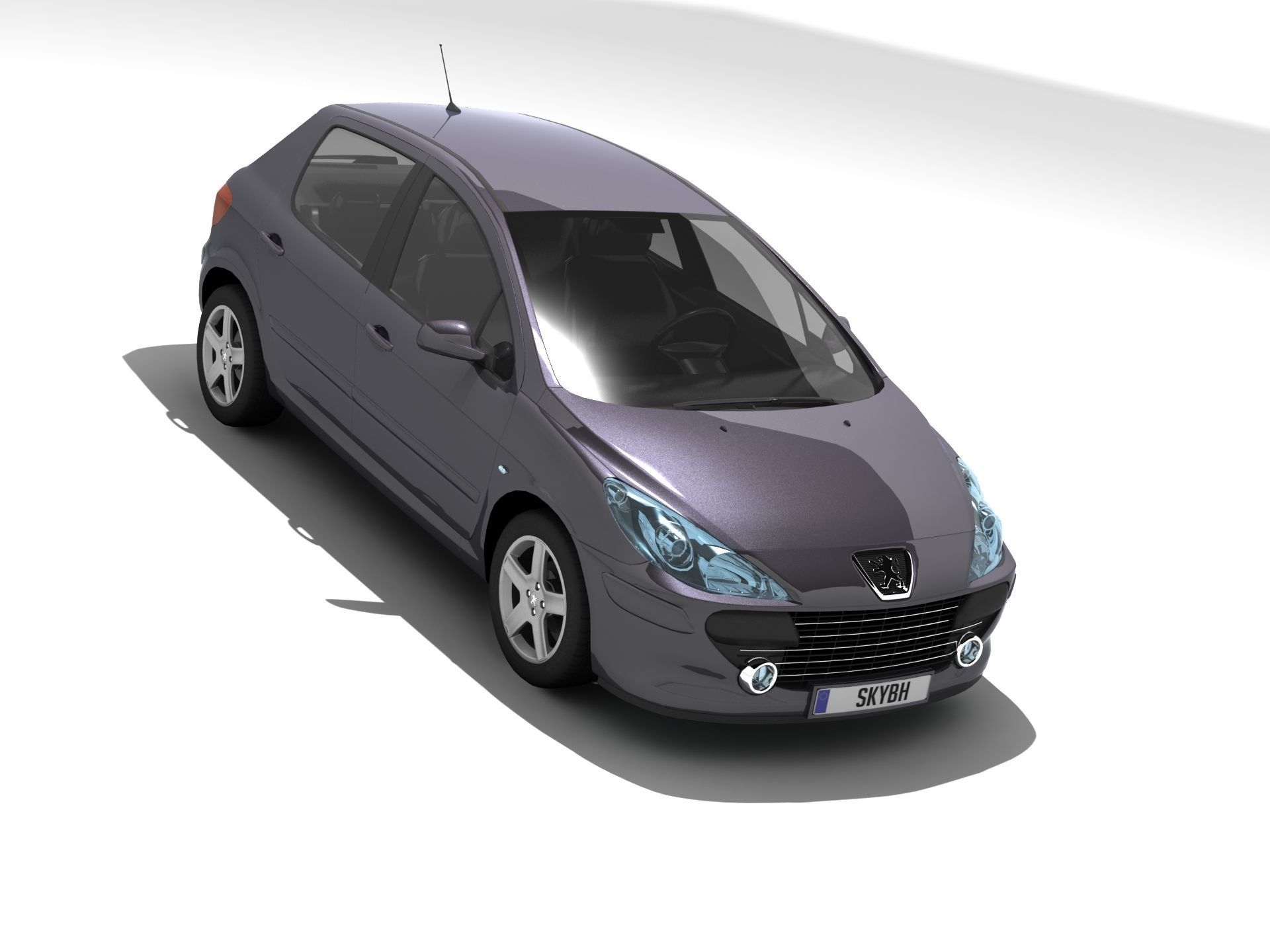 3D model Peugeot 307 Sport pack VR / AR / low-poly | CGTrader