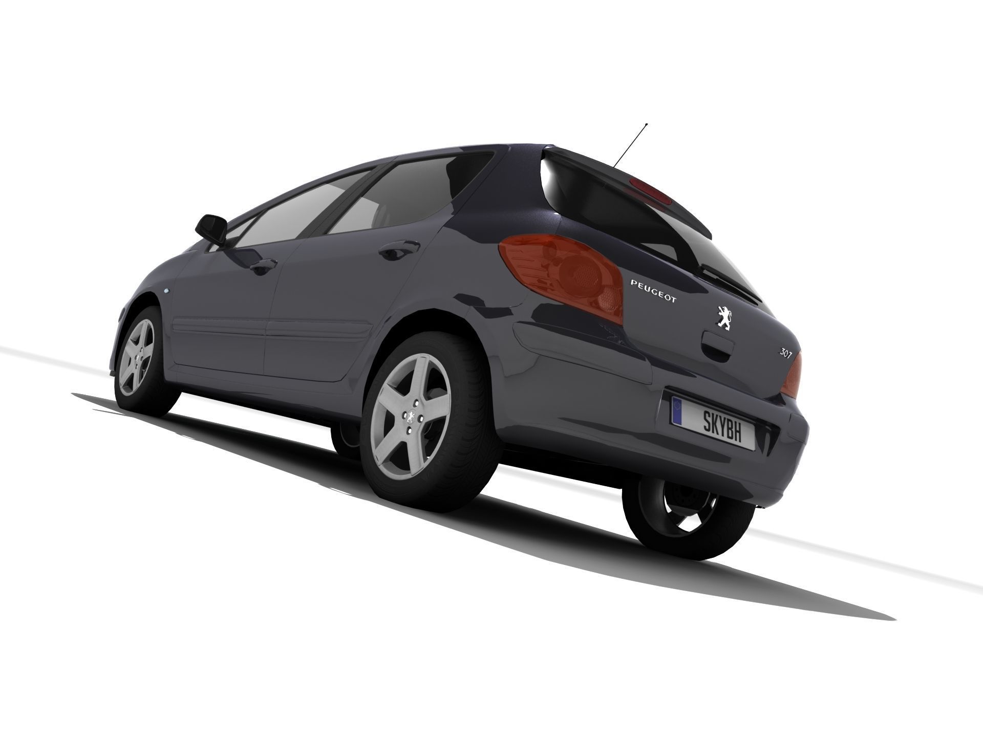 3D model Peugeot 307 Sport pack VR / AR / low-poly | CGTrader