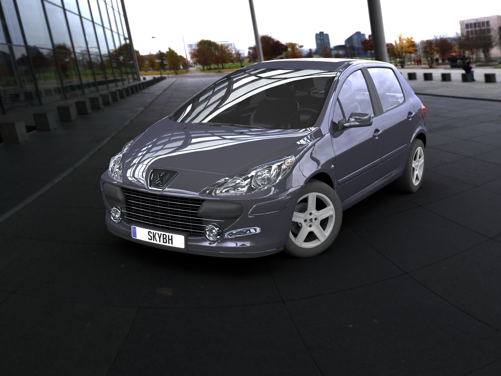 3D model Peugeot 307 Sport pack VR / AR / low-poly | CGTrader