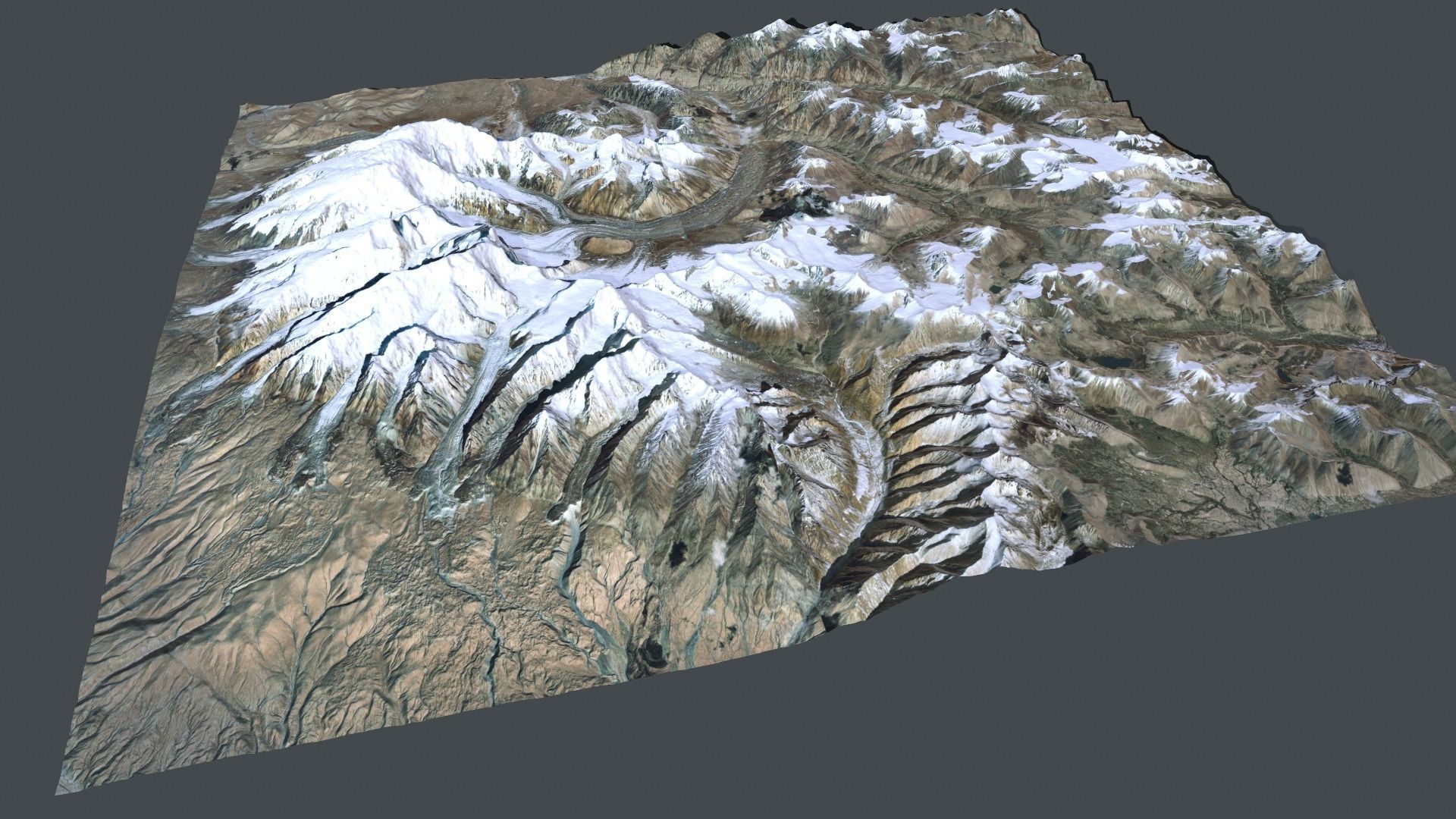 Mountain landscape Muztagh Ata China 3D model | CGTrader