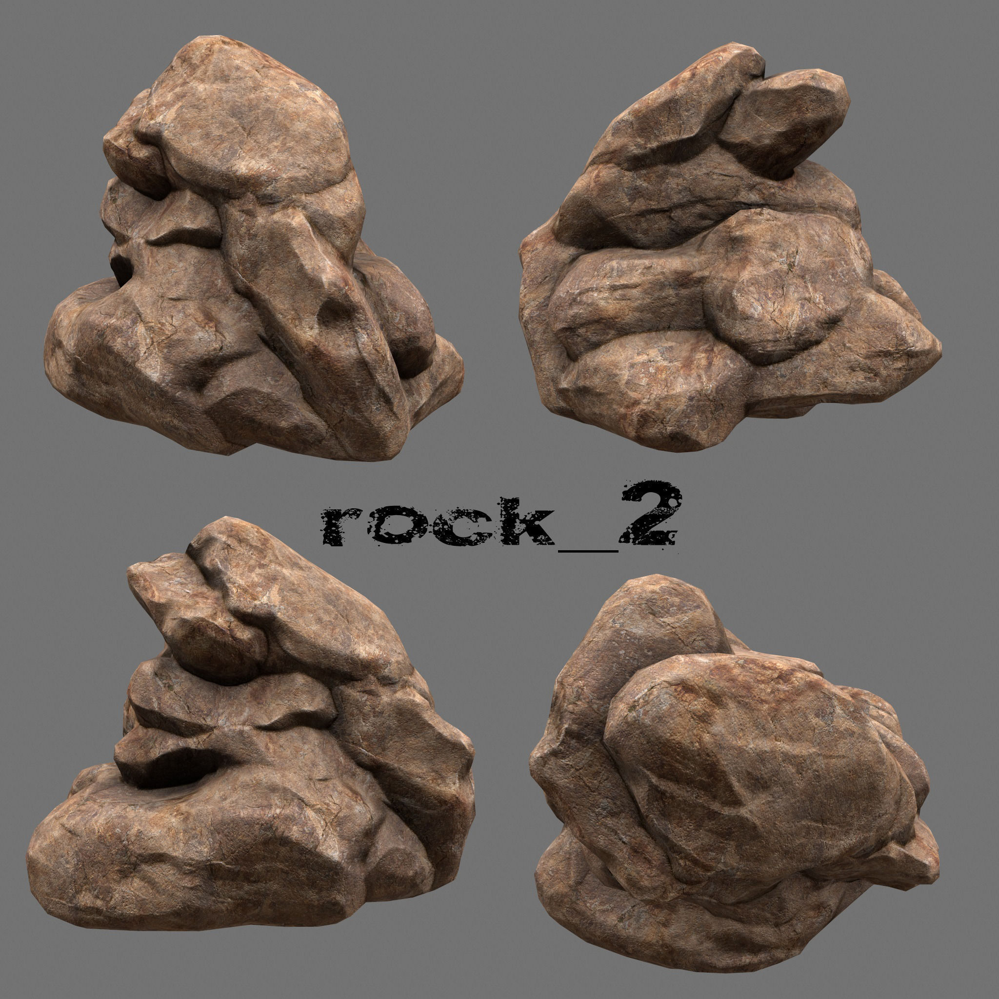 3D model Rock Set modular rocks VR / AR / low-poly | CGTrader
