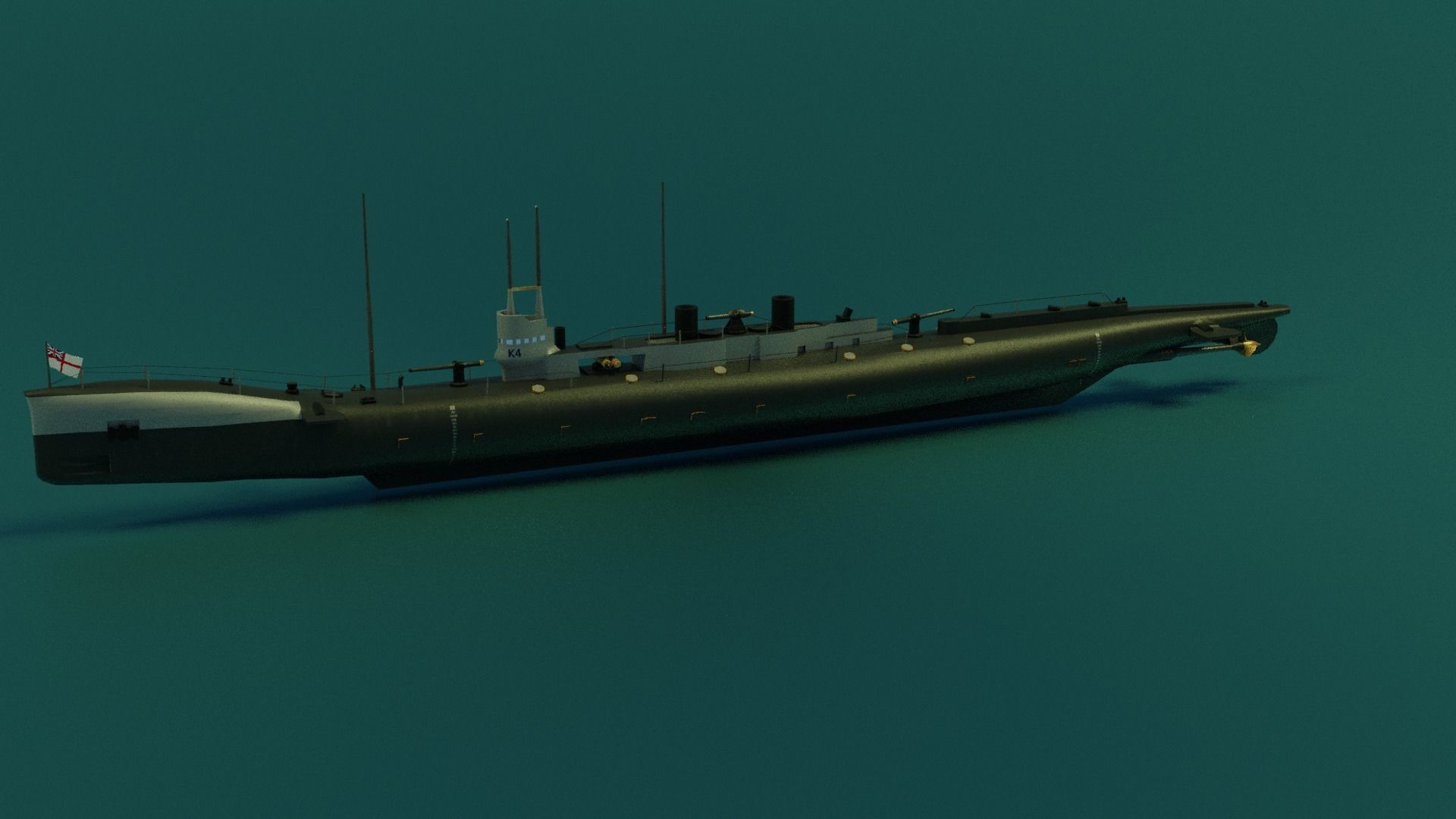 3D model HMS K4 Texture VR / AR / low-poly | CGTrader