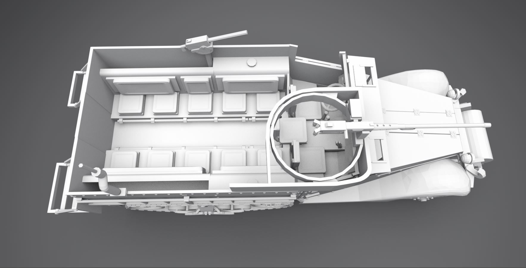 M3 Half Track Scale model 3D model 3D printable | CGTrader