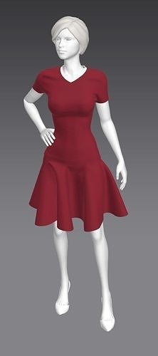 3D model Woman Pose Clothing 500 VR / AR / low-poly | CGTrader