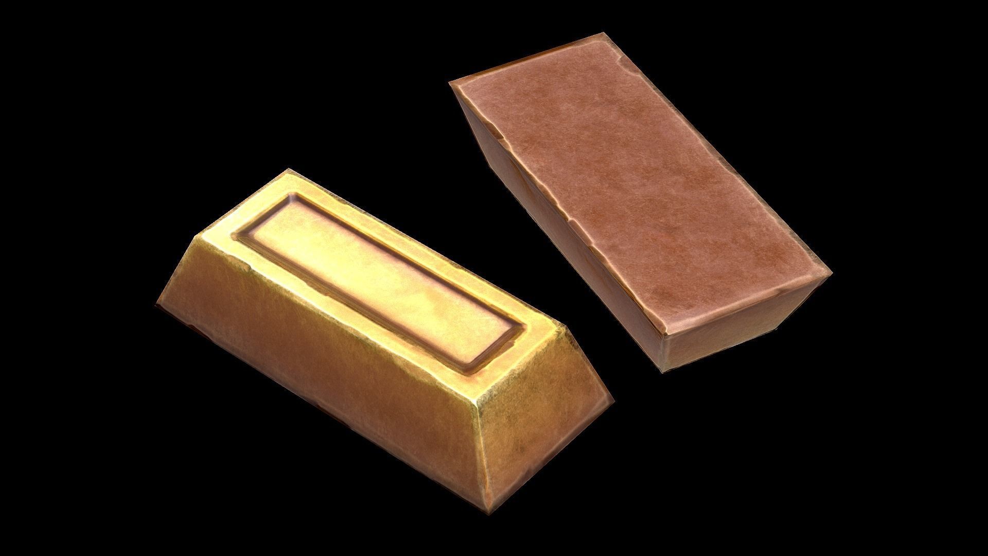 3D model Golden Ingot VR / AR / low-poly | CGTrader