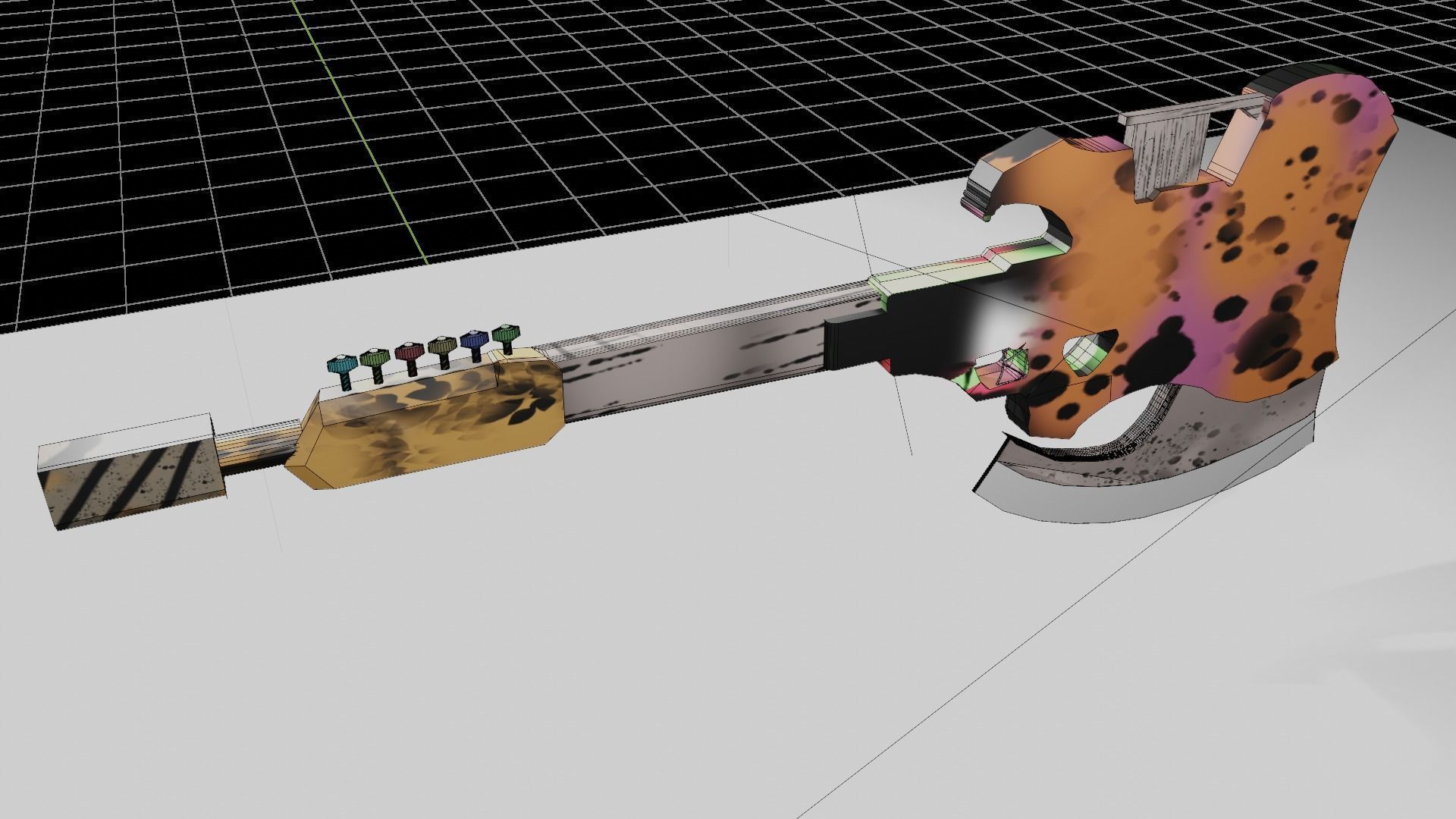 axe guitar free 3D model | CGTrader
