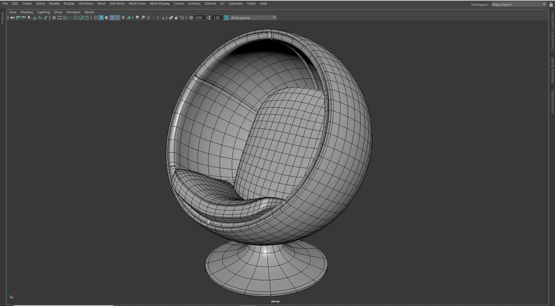 Round chair free 3D model | CGTrader