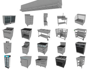 Commercial kitchen 3D Models | CGTrader
