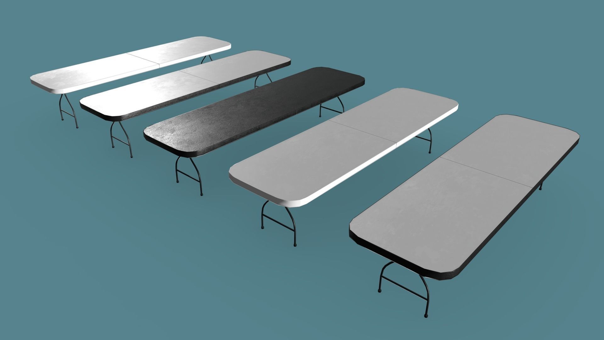Folding Tables Pack - Low Poly free VR / AR / low-poly 3D model | CGTrader