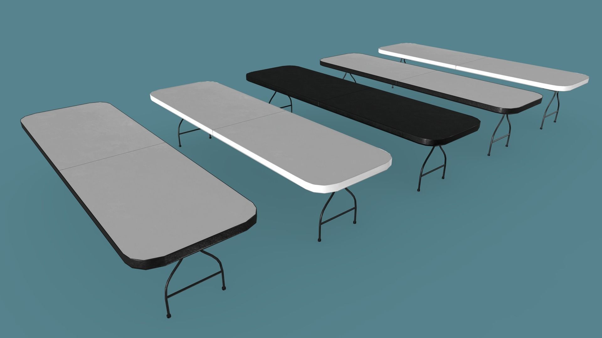 Folding Tables Pack - Low Poly free VR / AR / low-poly 3D model | CGTrader