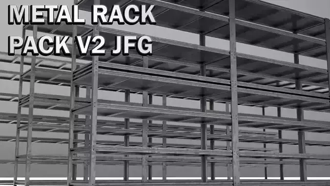 3D model Metal Rack 1 Pack V2 JFG VR / AR / low-poly | CGTrader
