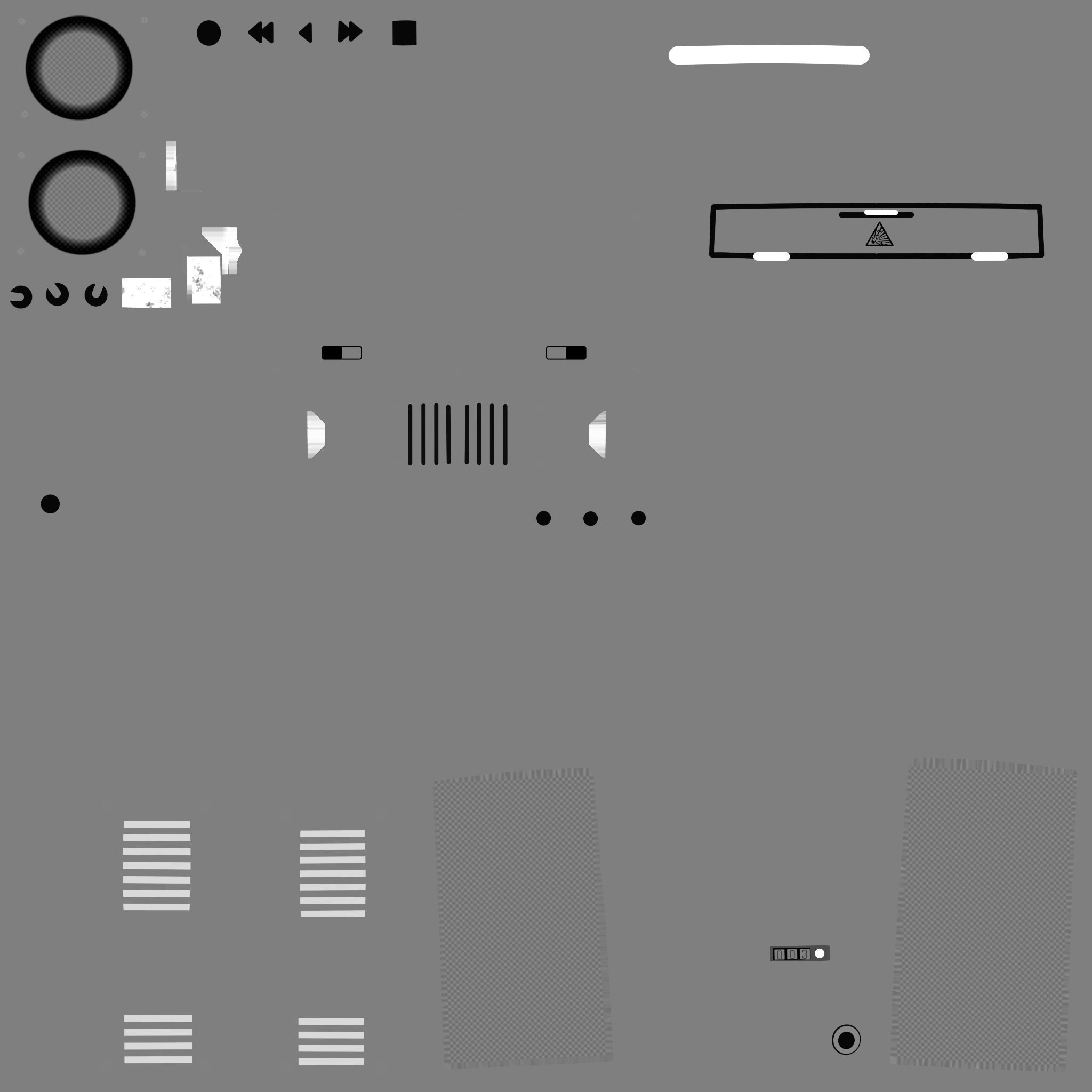 3D model 80s stereo radio cassette player LOW POLY GAME ASSET VR / AR ...