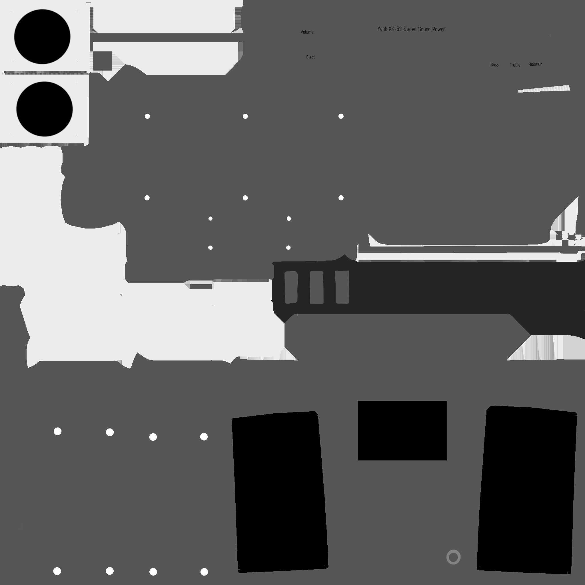 3D model 80s stereo radio cassette player LOW POLY GAME ASSET VR / AR ...