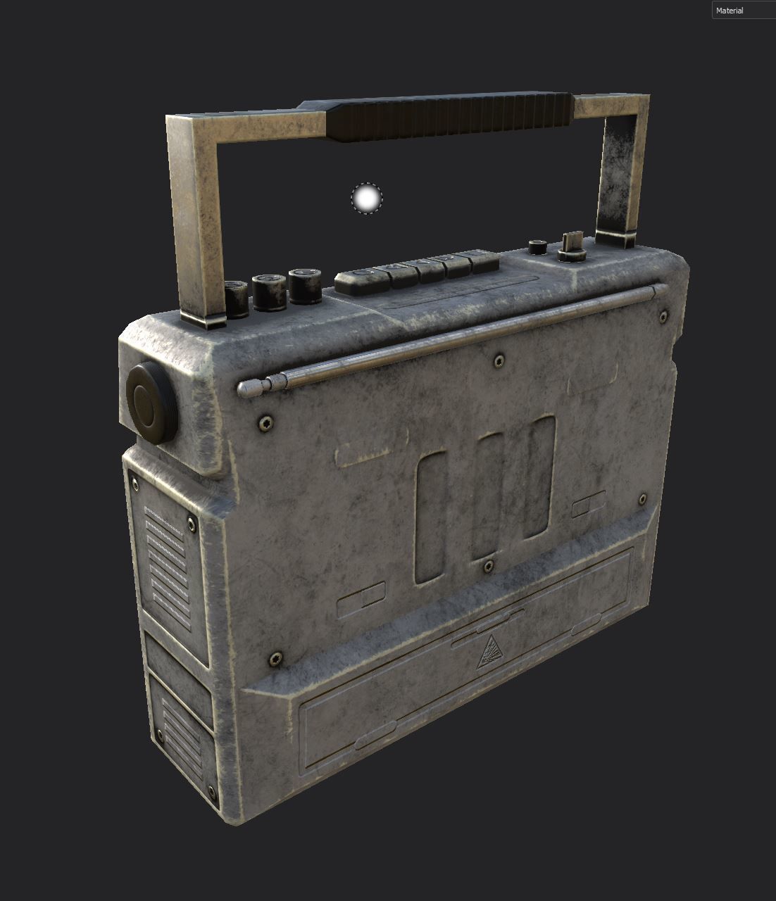 3D model 80s stereo radio cassette player LOW POLY GAME ASSET VR / AR ...