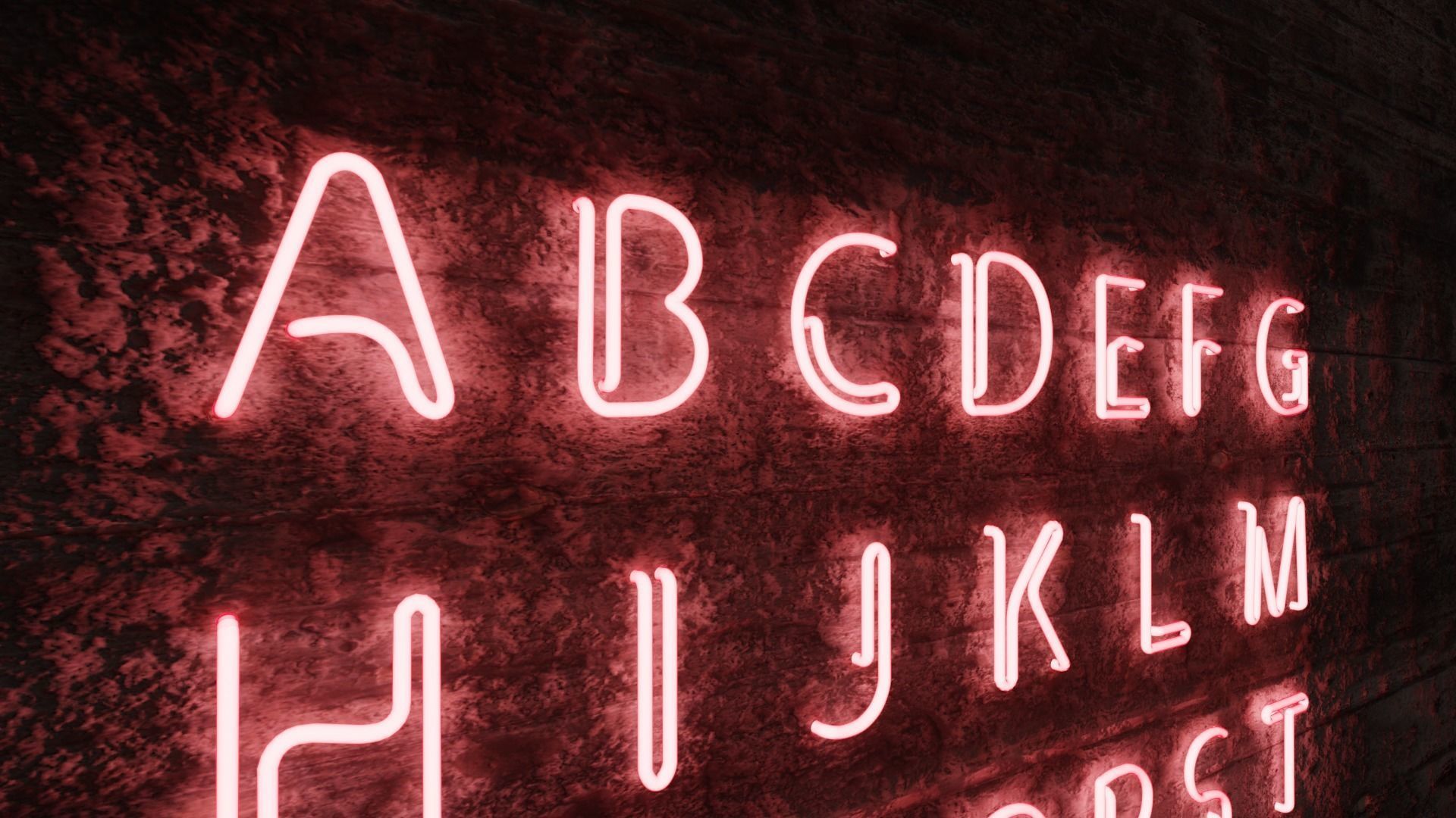 NEON LETTERS 3D model | CGTrader