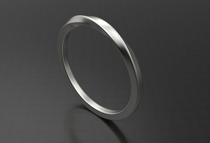 Mobius Wedding Ring 3D model 3D printable | CGTrader