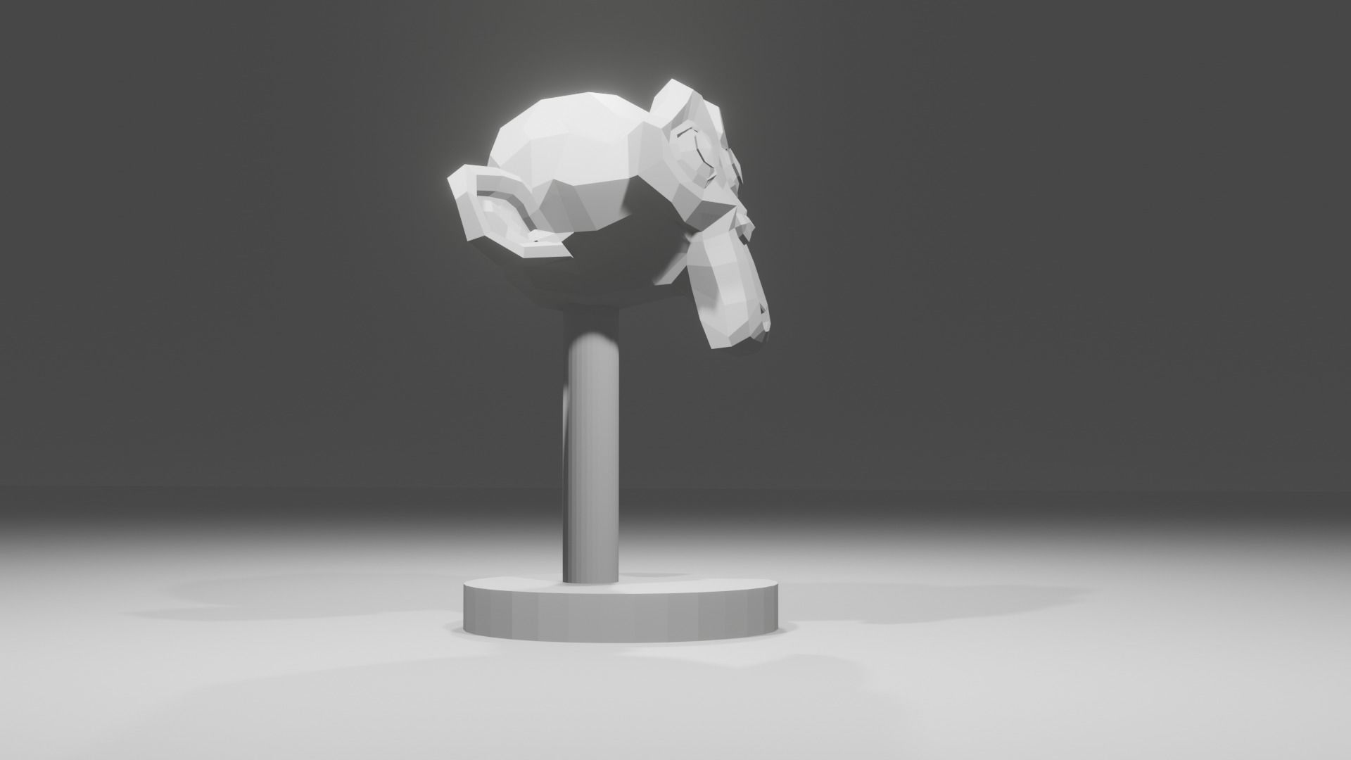 3D model Monkey Head Statue VR / AR / low-poly | CGTrader