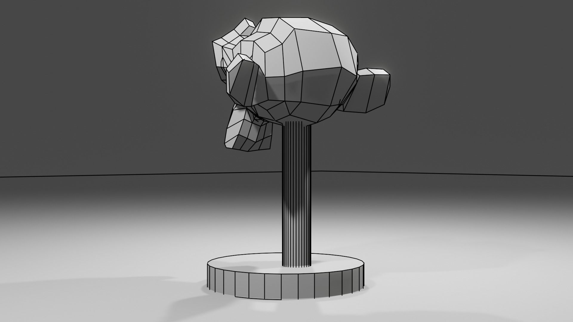 3D model Monkey Head Statue VR / AR / low-poly | CGTrader