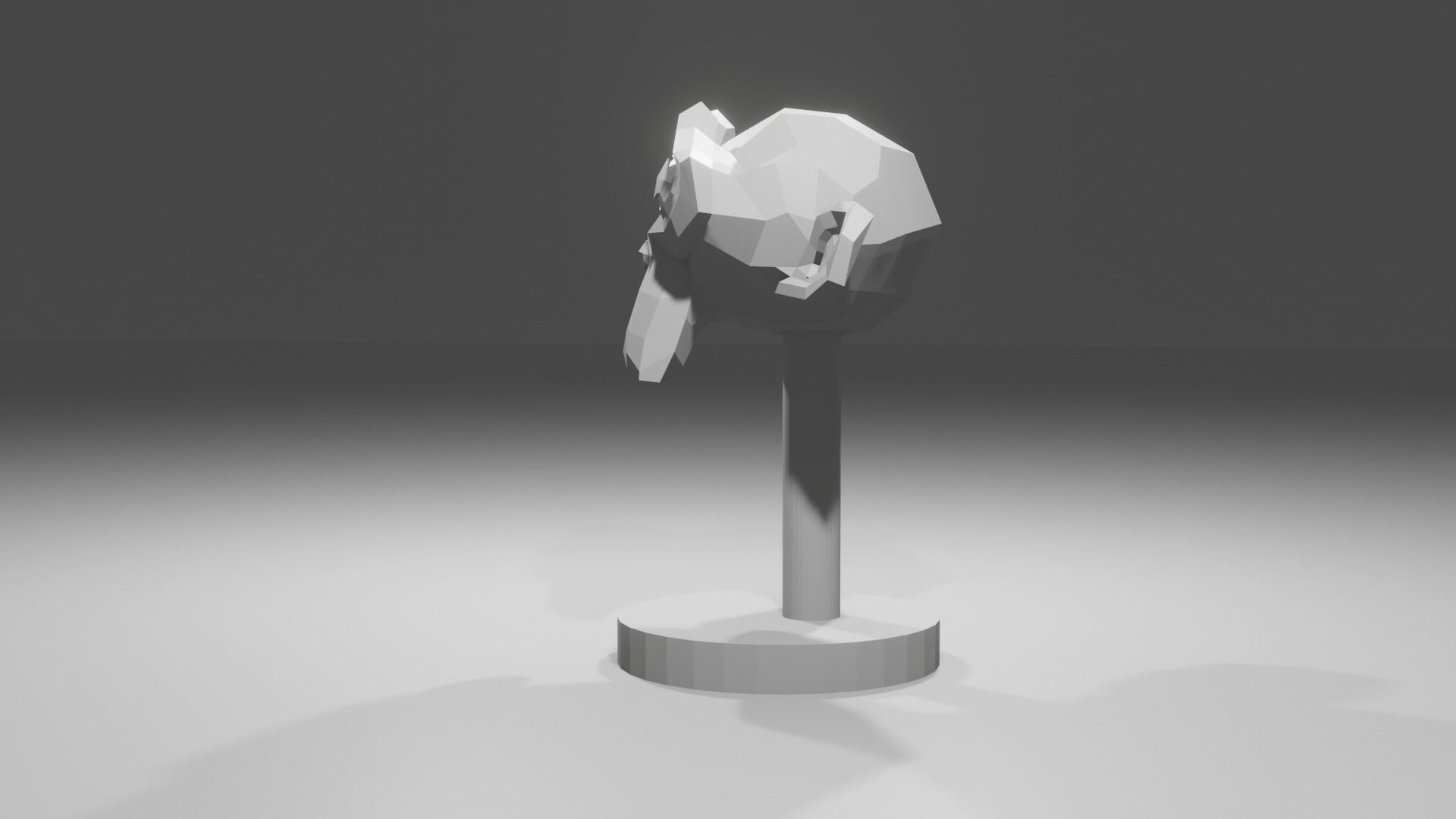 3D model Monkey Head Statue VR / AR / low-poly | CGTrader
