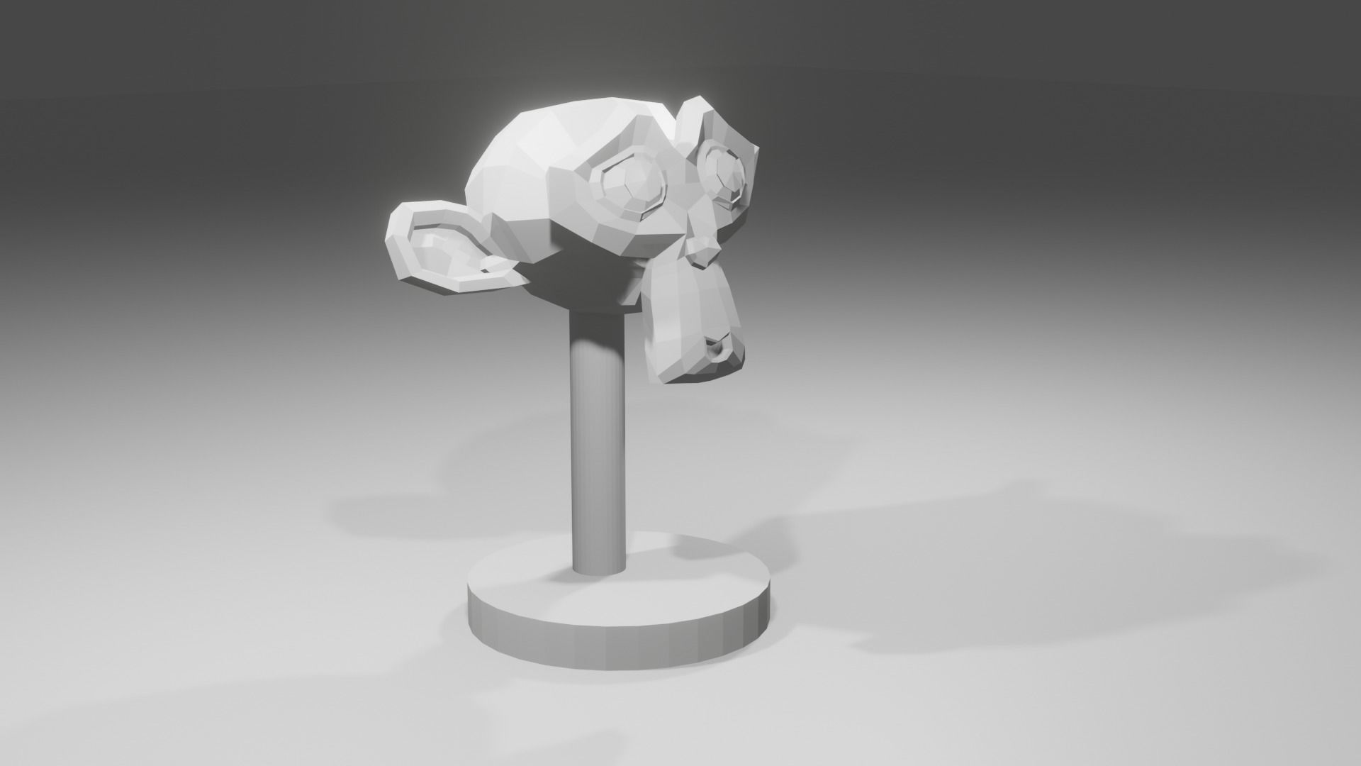 3D model Monkey Head Statue VR / AR / low-poly | CGTrader