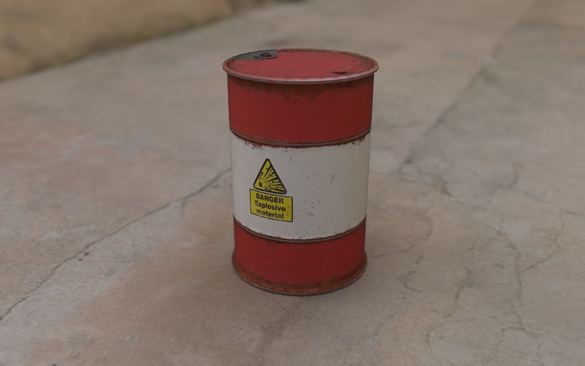 3D model Explosive oil barrel VR / AR / low-poly | CGTrader