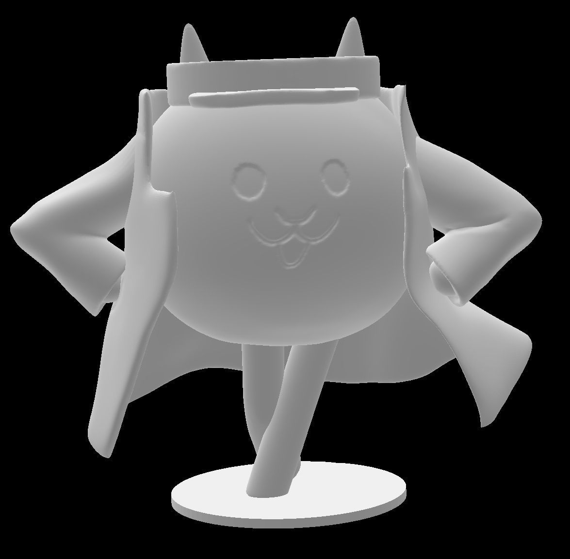 Delinquent Cat - The Battle Cats 3D model 3D printable | CGTrader