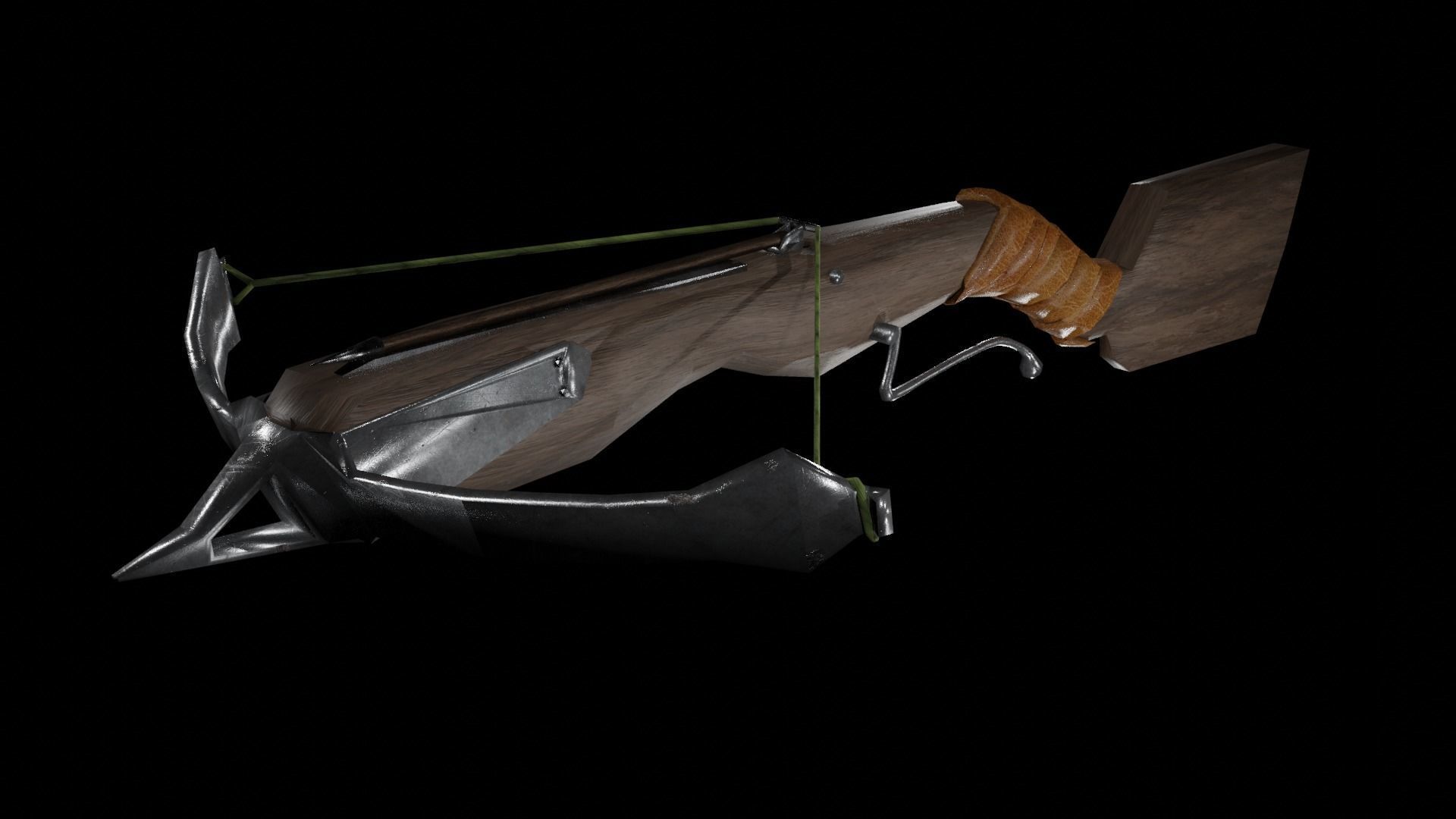 3D model Crossbow Low-Poly bow and arrow VR / AR / low-poly | CGTrader